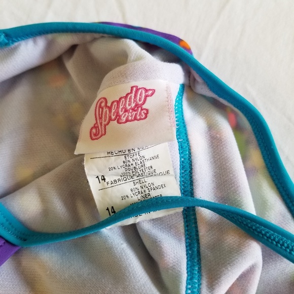 Speedo | Swim | Speedo Girls Paint Splatter Dot Swimsuit 4 | Poshmark